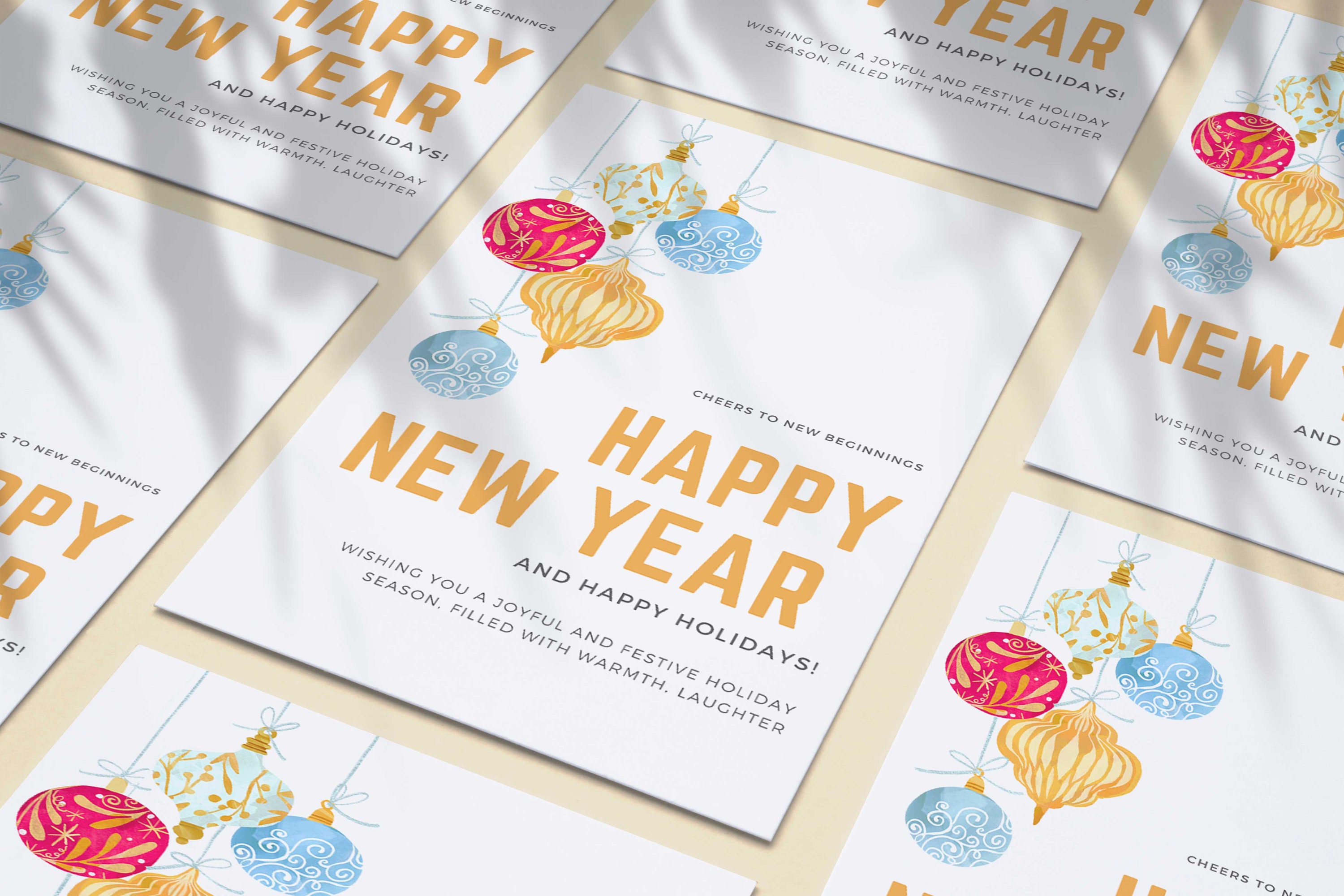Editable New Year Card, Printable Christmas Card, Customizable Canva ...