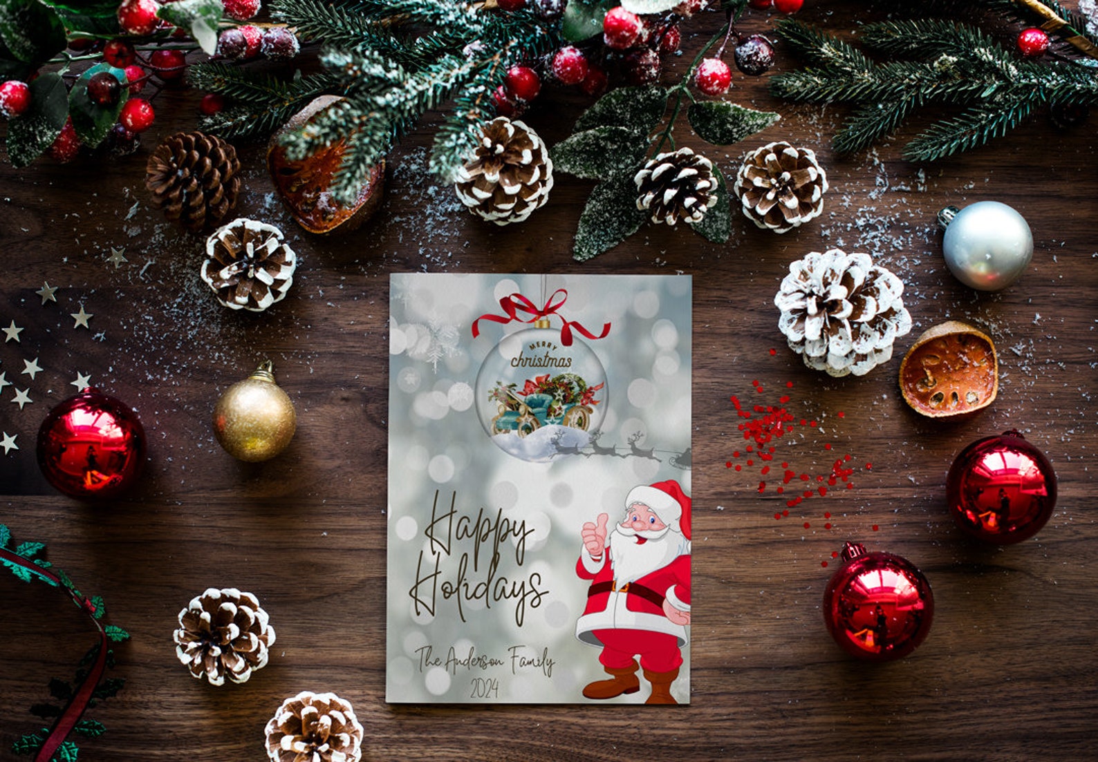 Editable Christmas Card, Printable Christmas Card, Canva Christmas Card ...