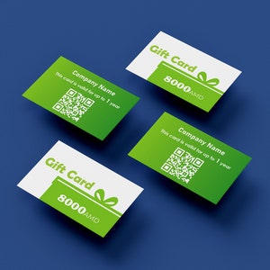 Editable Gift Card Template, Minimalistic Gift Card, Modern Design Gift ...