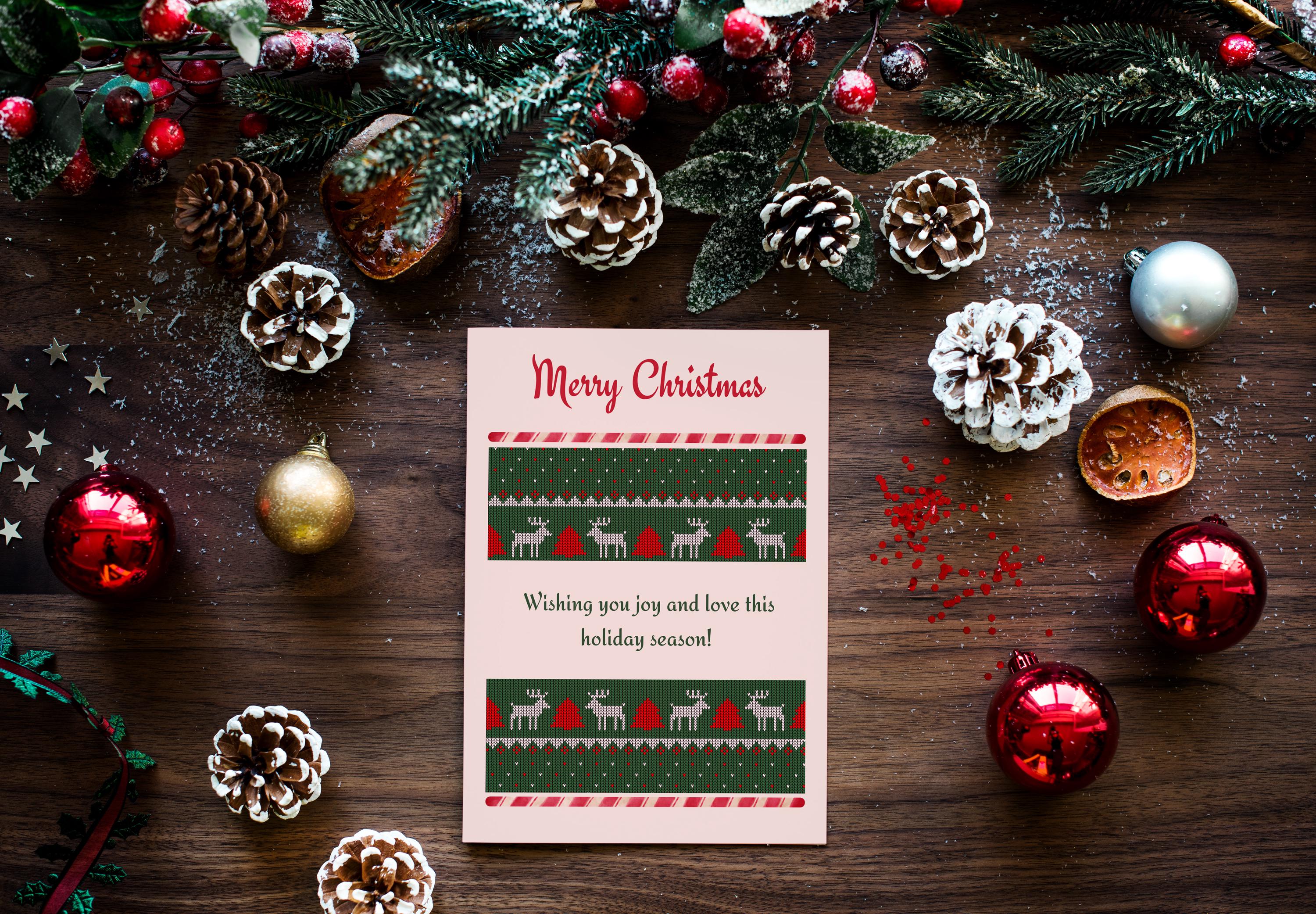 Editable Christmas Card, Printable Christmas Card, Canva Christmas Card ...