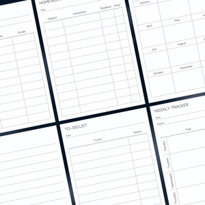 Printable Homework Tracker | Simple Assignment Log | Daily & Weekly ...