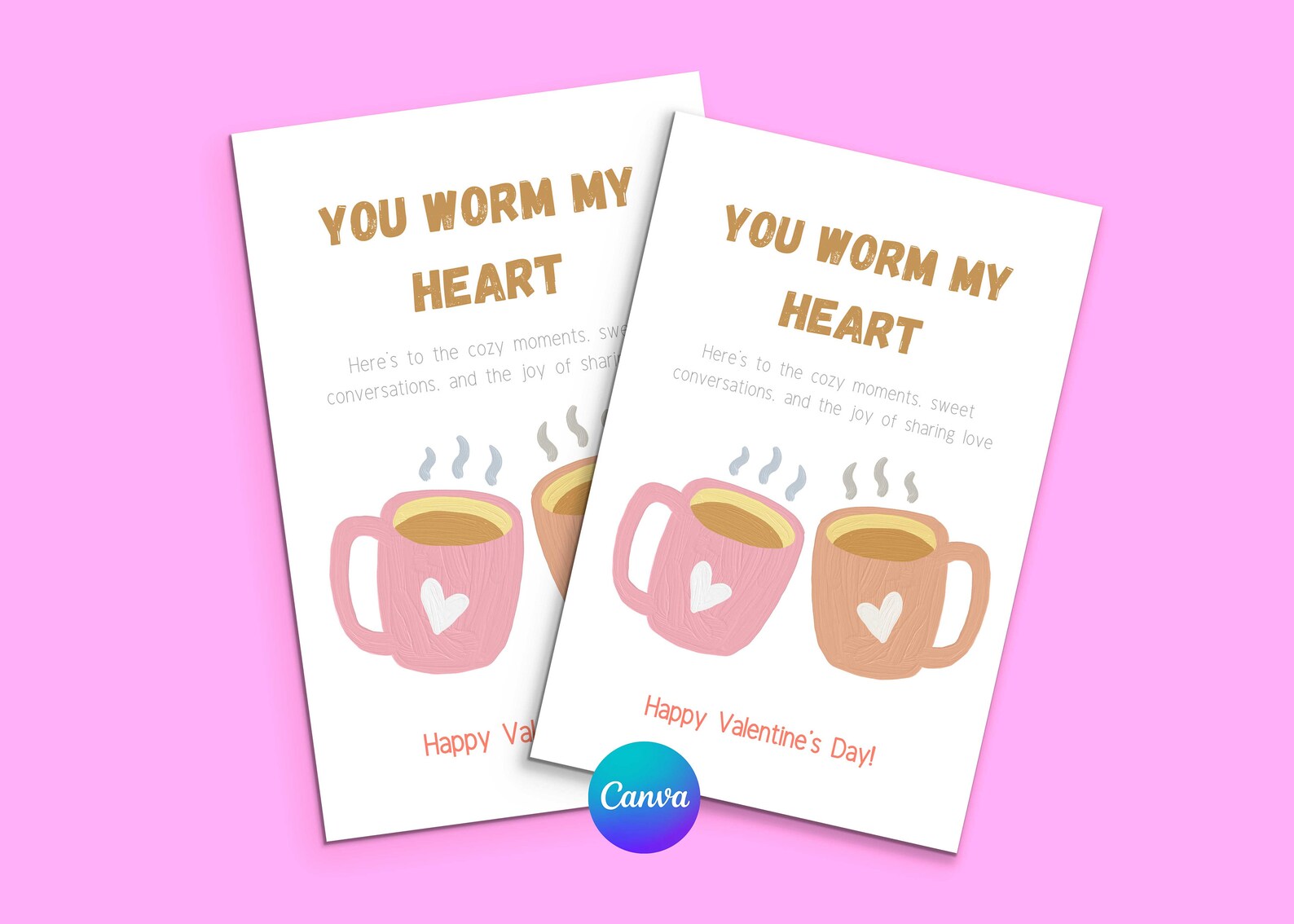 Editable Valentine's Day Card, Printable Valentine's Day Card, Canva ...
