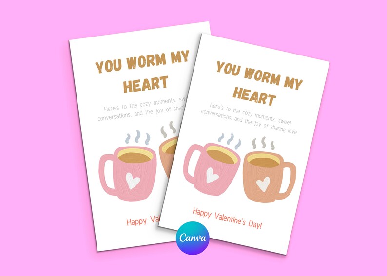 Editable Valentine's Day Card, Printable Valentine's Day Card, Canva ...