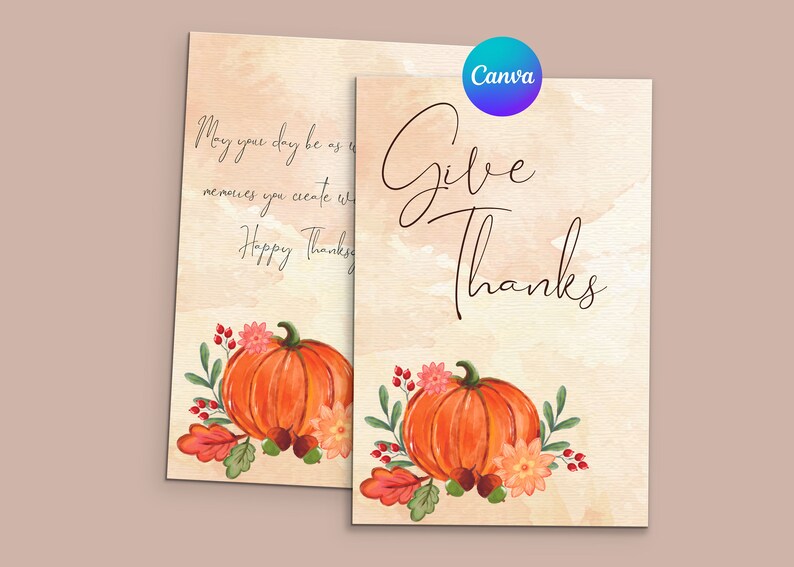 Editable Thanksgiving Invitation, Thanksgiving Canva Template ...