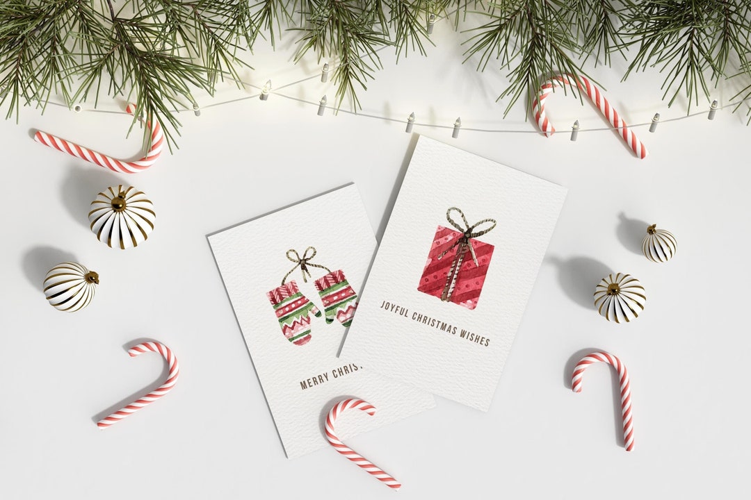 Editable Christmas Cards | Christmas Printable Cards | Watercolor ...