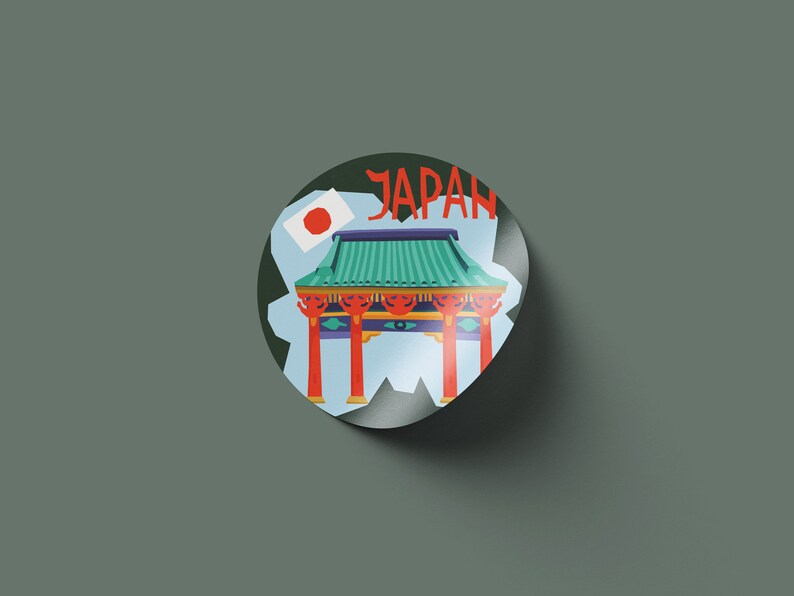 Country Stickers Digital Pack Printable Sticky Notes Travel-themed ...