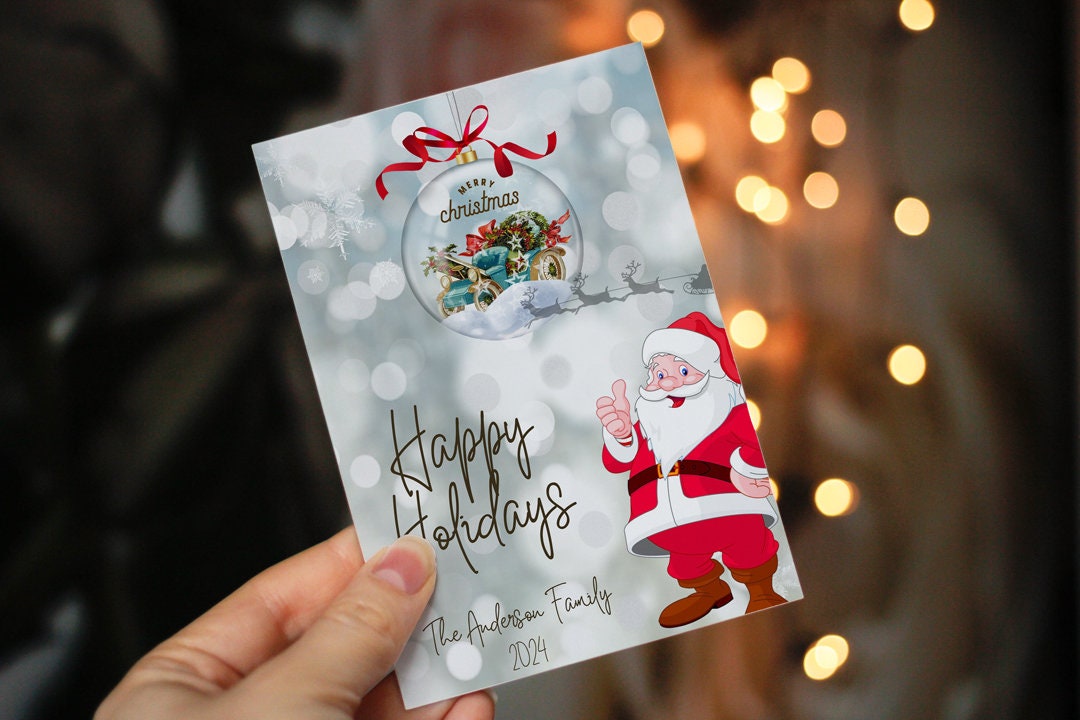 Editable Christmas Card, Printable Christmas Card, Canva Christmas Card ...