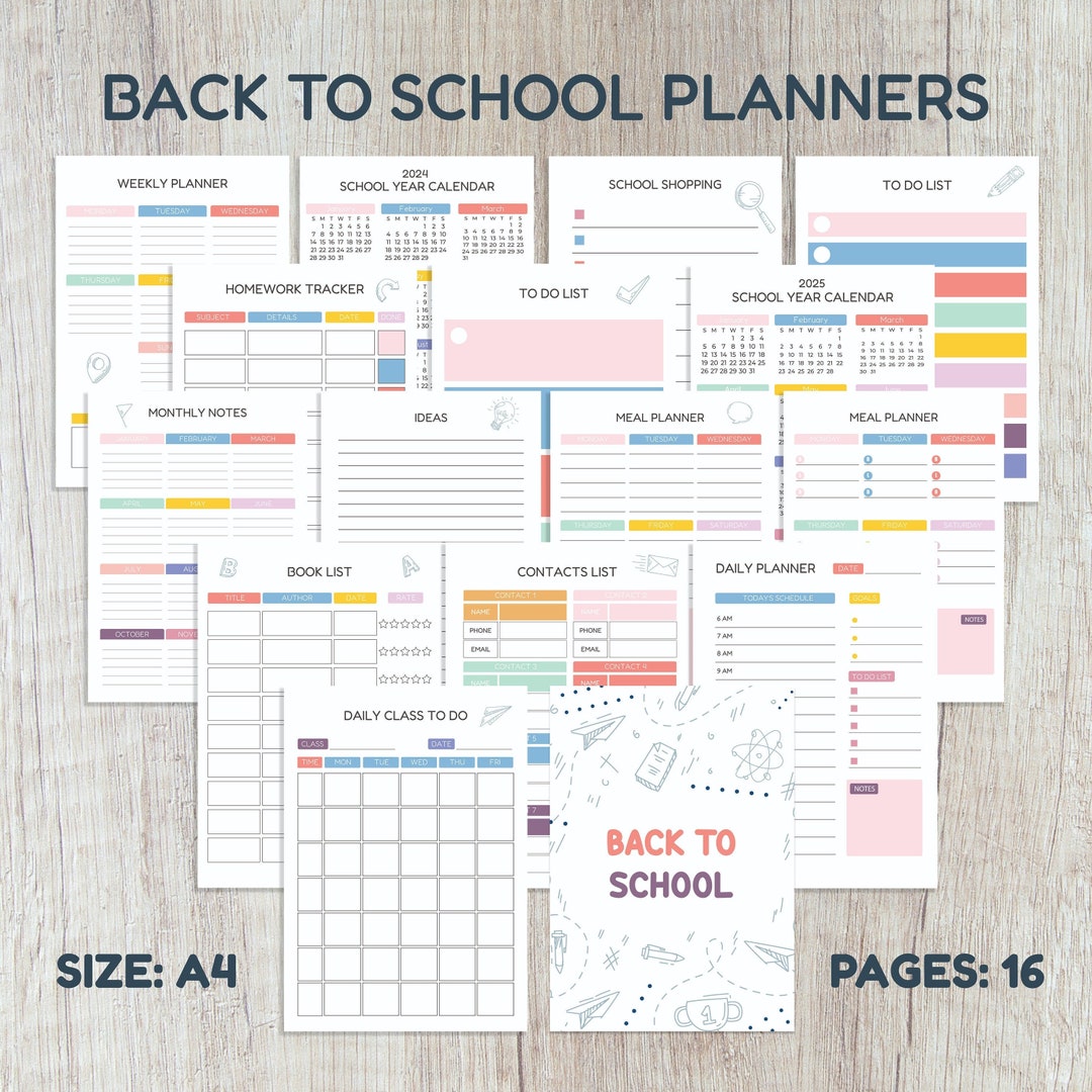 Printable Student Planner 2024-2025 | Daily, Weekly & Monthly Planner ...