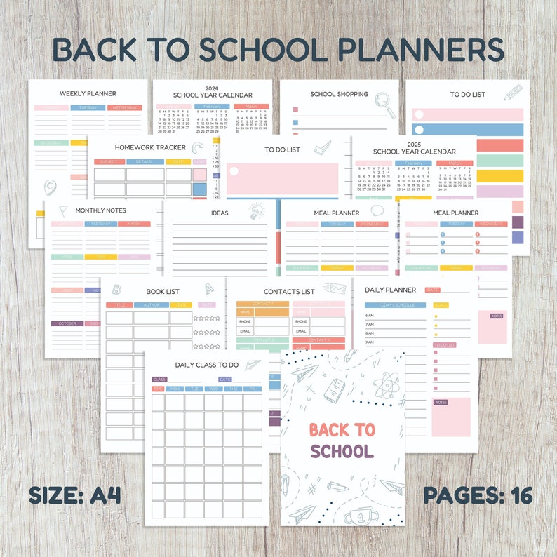 Printable Student Planner 2024-2025 | Daily, Weekly & Monthly Planner ...
