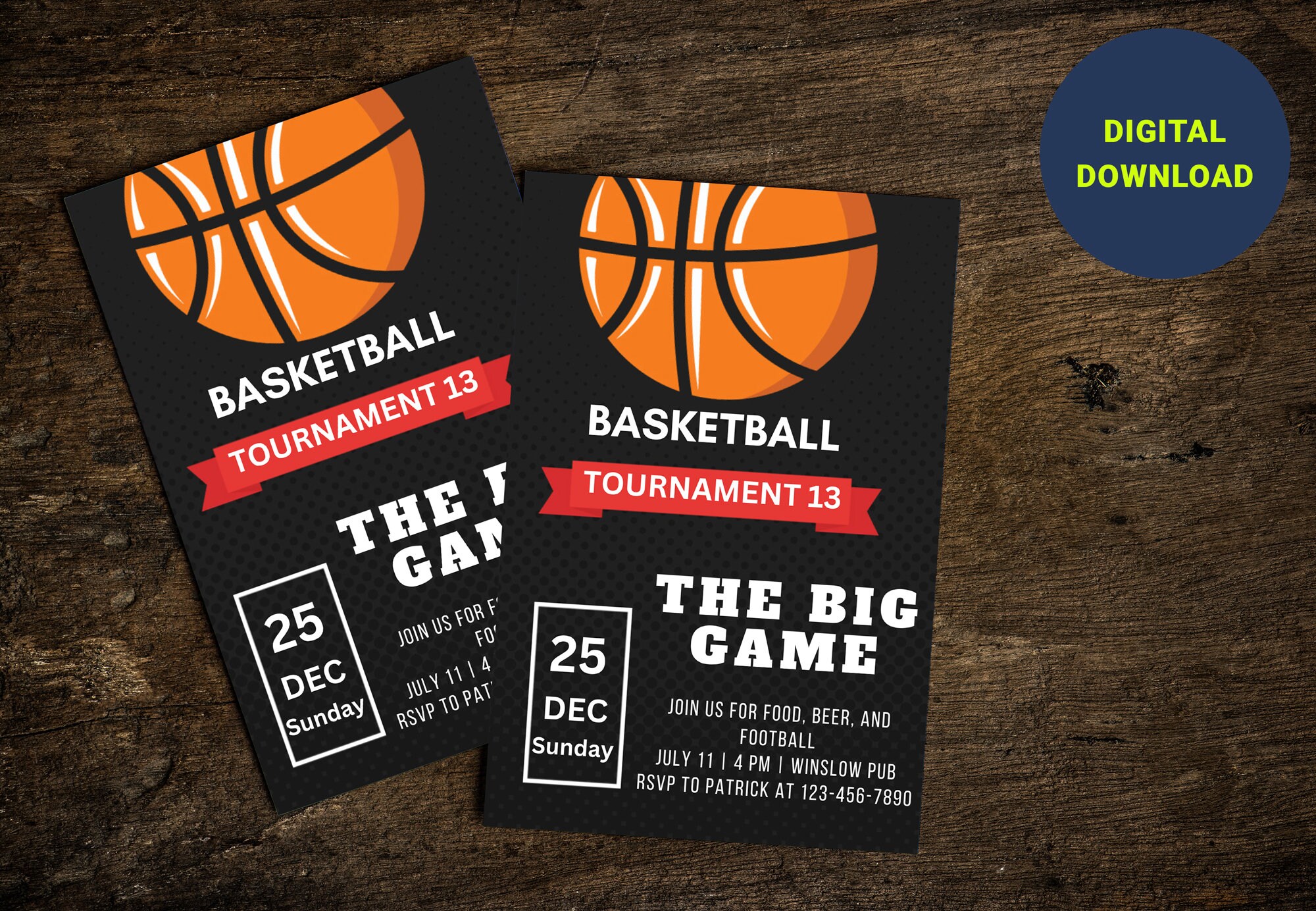 Watch Party Invitation, NBA Invitation, Editable NBA Invitation, NBA ...