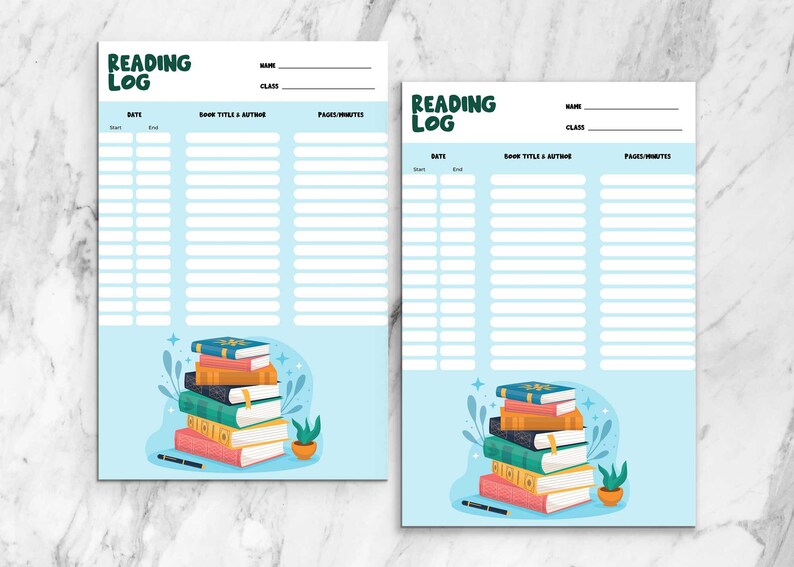 Printable Kids Reading Log Bookmark | Digital Reading Progress Sheet ...