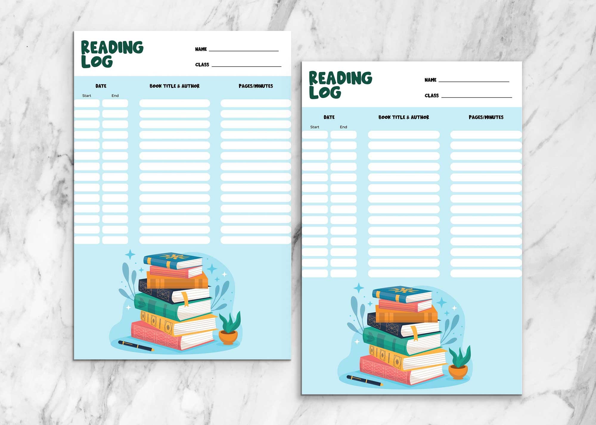 Printable Kids Reading Log Bookmark | Digital Reading Progress Sheet ...