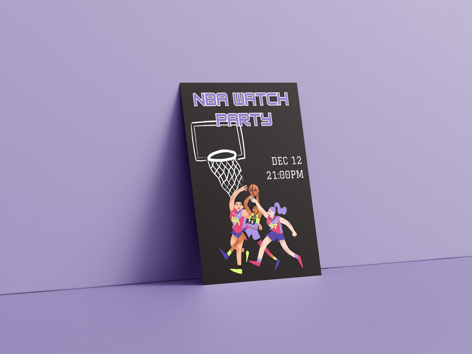 NBA Invitation, Editable NBA Invitation, NBA Invitation Canva, Football ...