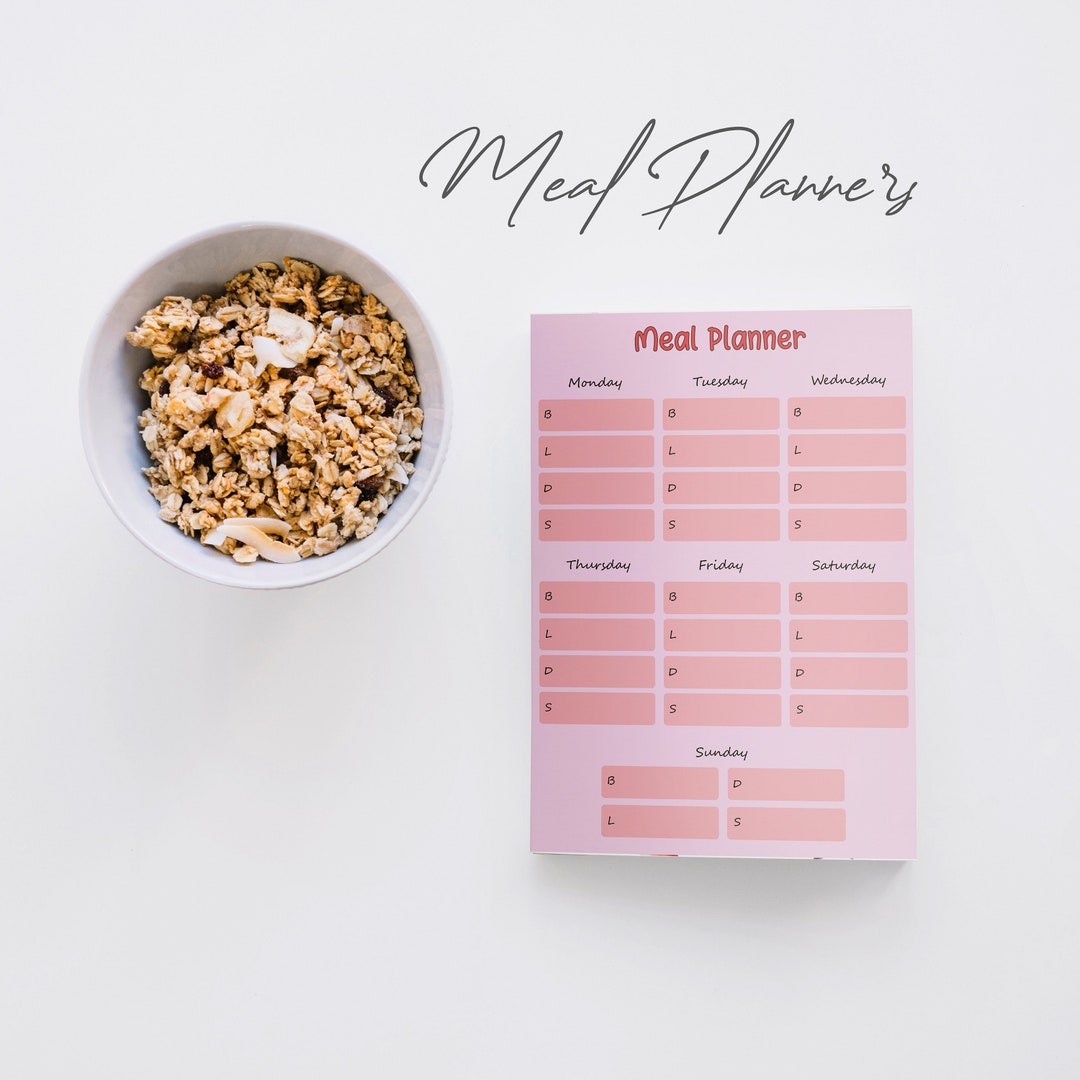 Printable Weekly Meal Planner | Everyday Meal Tracker for Healthy ...