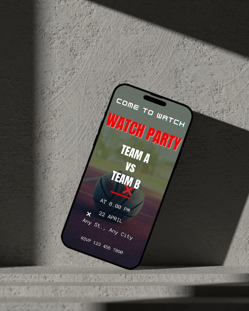 Watch Party Invitation, Party Invitation, Watch Party Animated ...