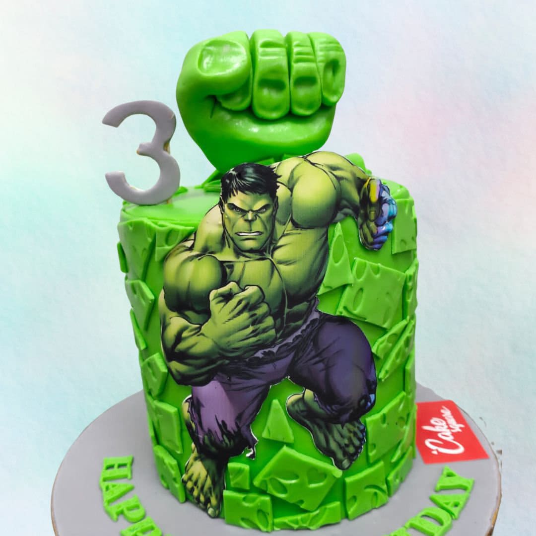 Editable Cake Photo Canva Editable Cake Topper Hulk Cake - Etsy