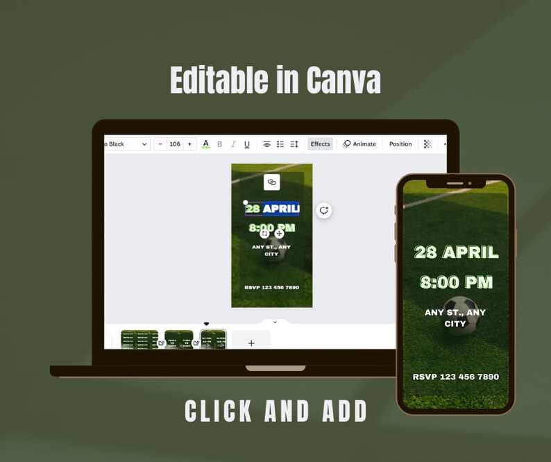 Editable Watch Party Invitation | Customizable Printable Sports Event ...