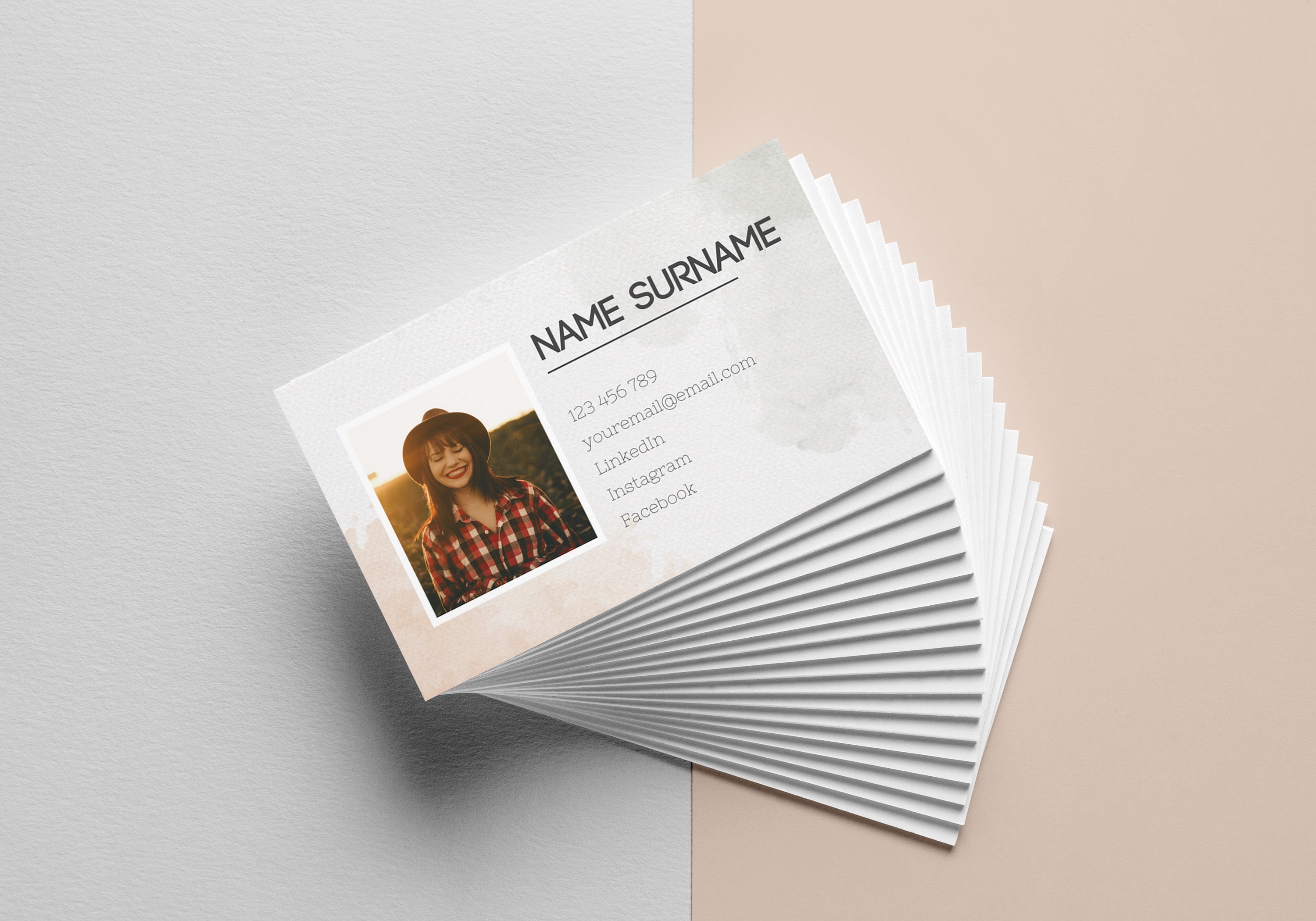 Editable Business Card, Business Card, Printable Business Card, Double ...