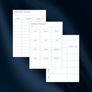 Printable Homework Tracker | Simple Assignment Log | Daily & Weekly ...