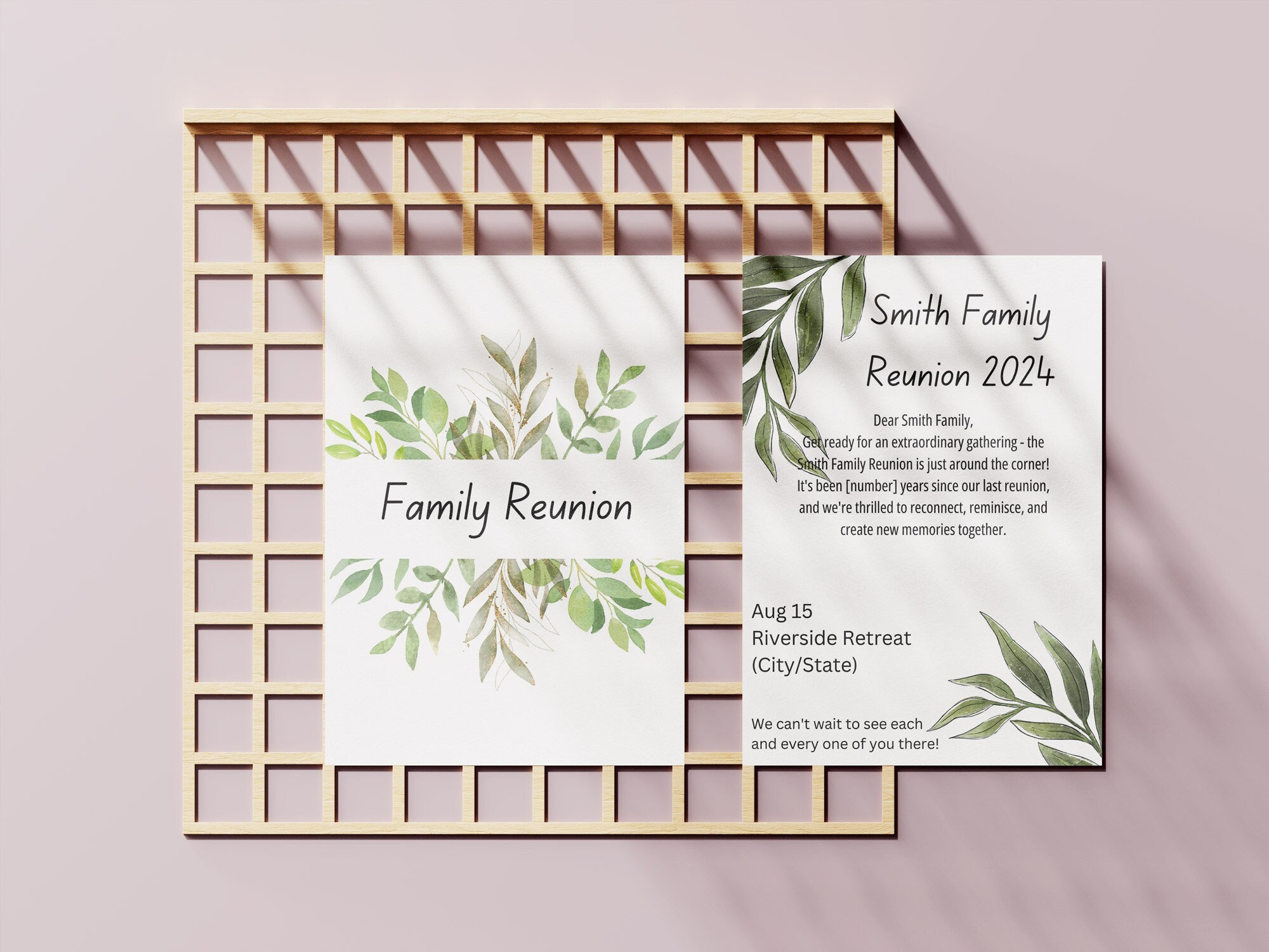 Family Reunion Invitation Template, Family Reunion Party Invitation ...