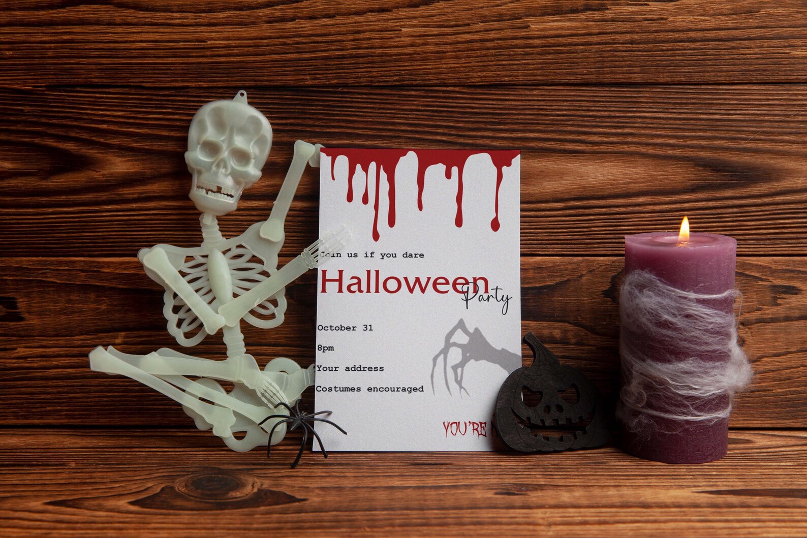 Editable Halloween Invitation Template | Customizable Halloween Party ...