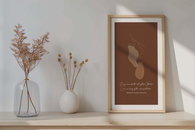 Minimalist Fall-themed Printable Wall Art | Cozy Autumn Decor | Earth ...