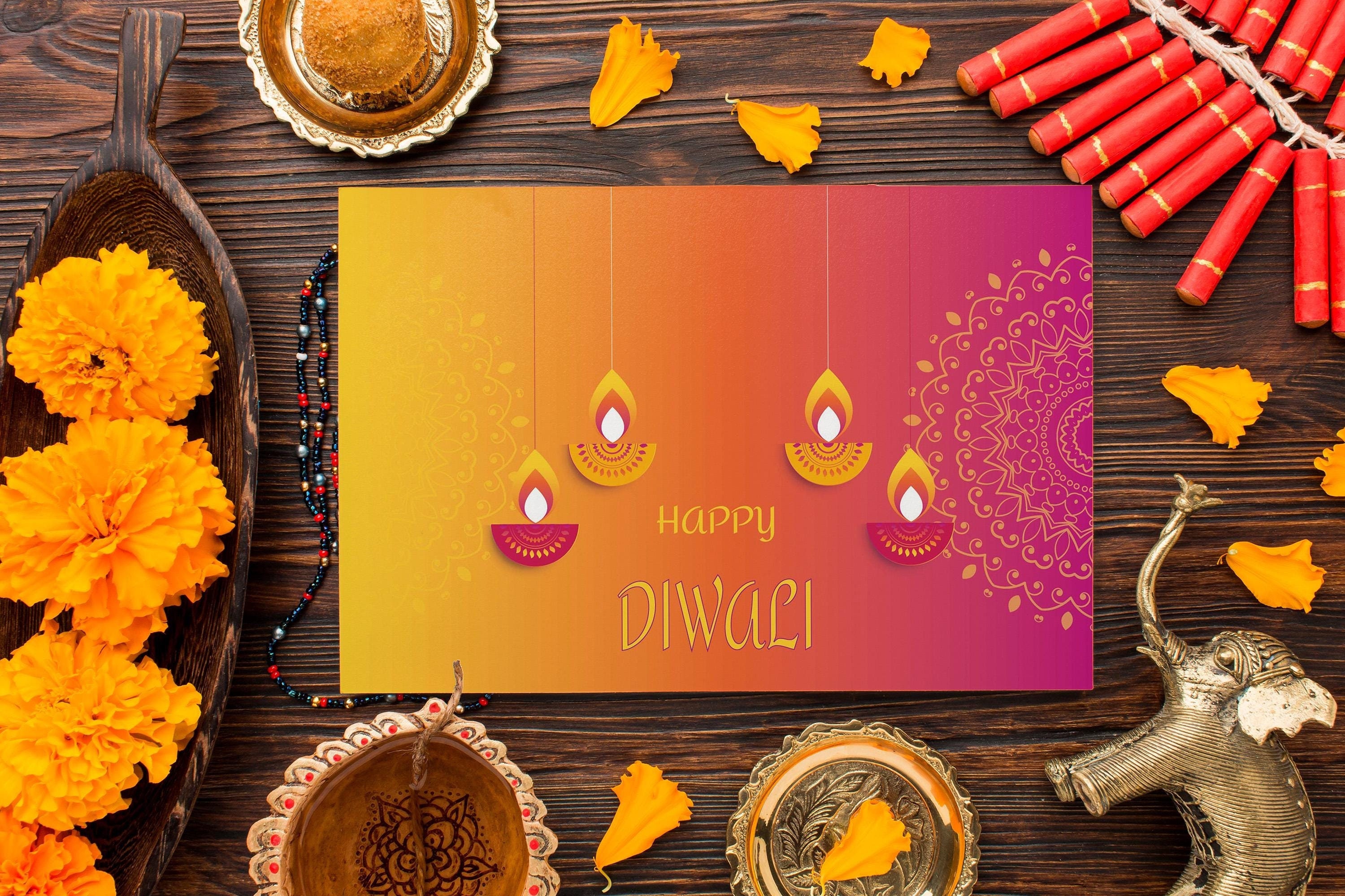 Diwali Digital Greeting Card Printable Card Instant Download Festival ...
