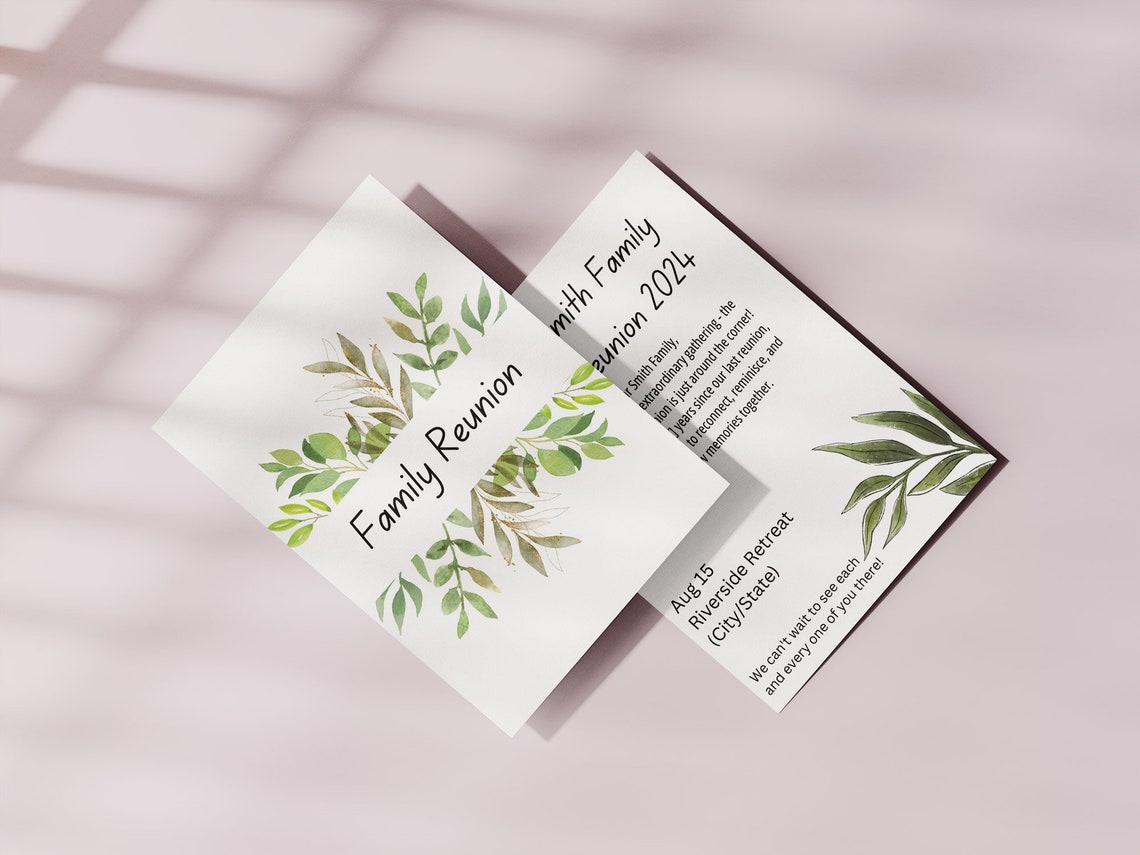 Family Reunion Invitation Template, Family Reunion Party Invitation ...