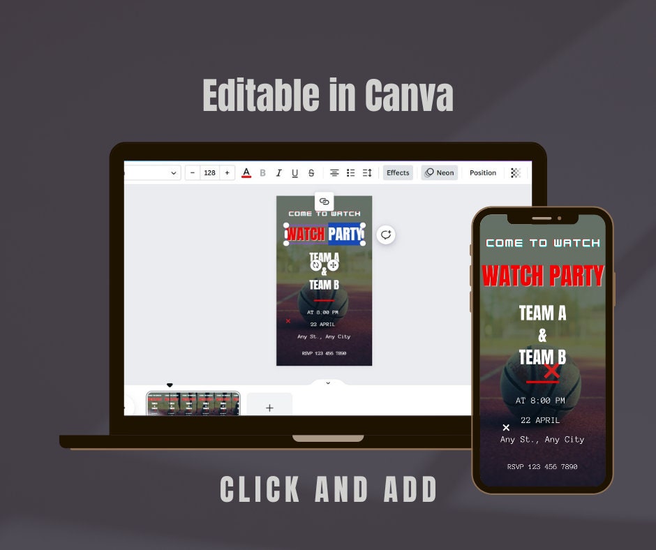 Watch Party Invitation, Party Invitation, Watch Party Animated ...