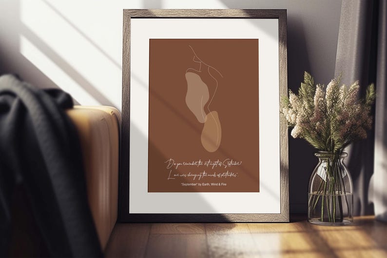 Minimalist Fall-themed Printable Wall Art | Cozy Autumn Decor | Earth ...