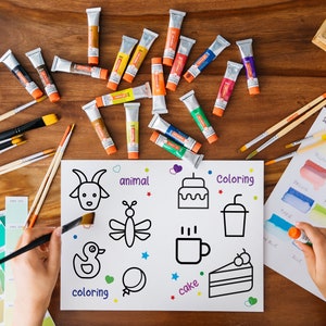 Printable Coloring Book, Coloring Pages for Kids, Coloring Sheet for ...