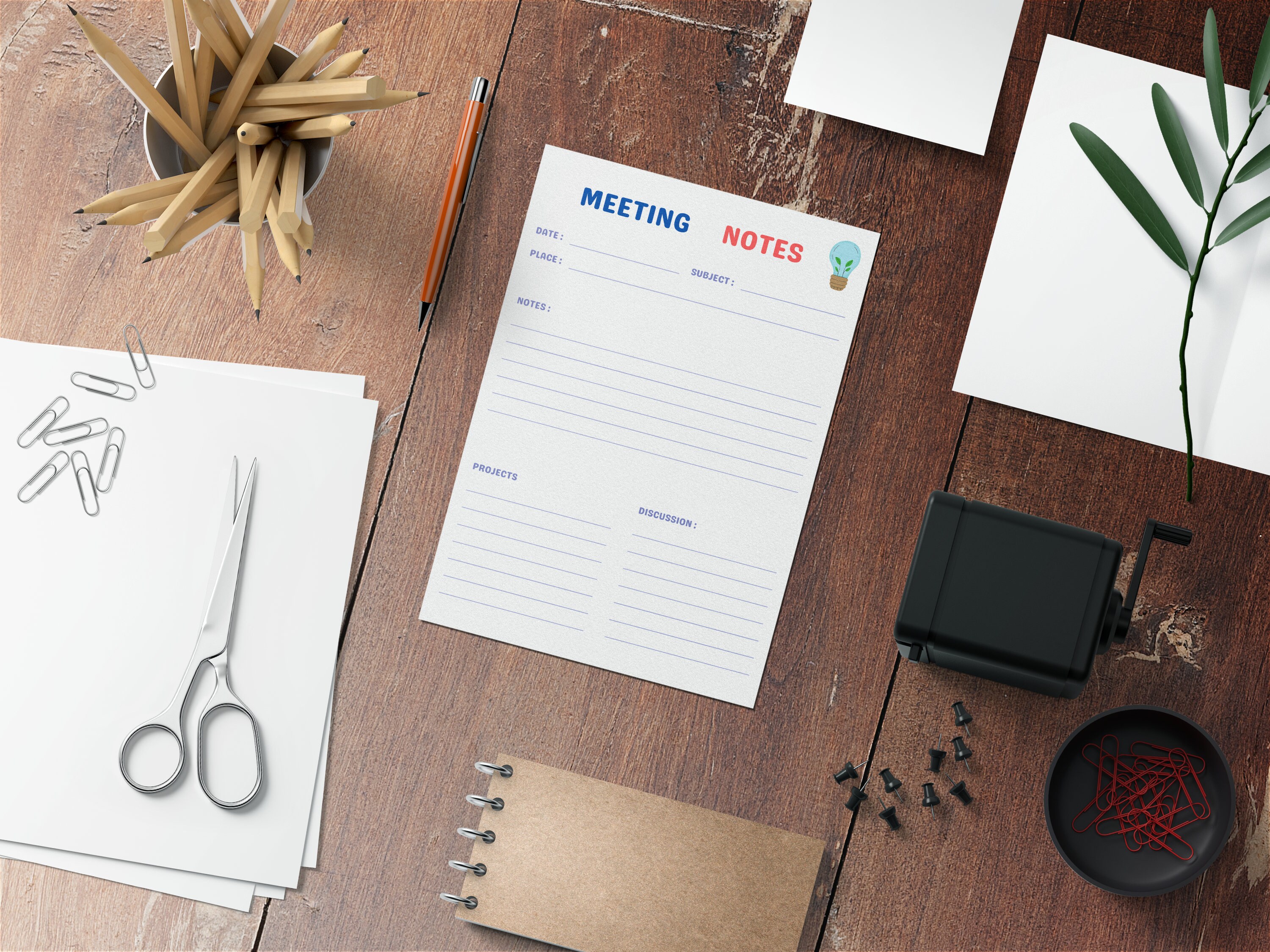 Editable Meeting Minute Template, Editable Meeting Notes, Agenda ...