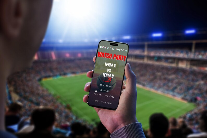 Watch Party Invitation, Party Invitation, Watch Party Animated ...