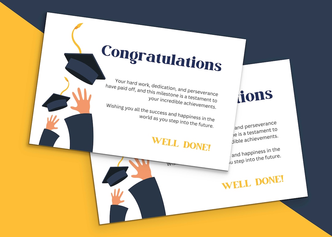 Congratulations Graduation Card, Congratulations Card, Happy Graduation ...