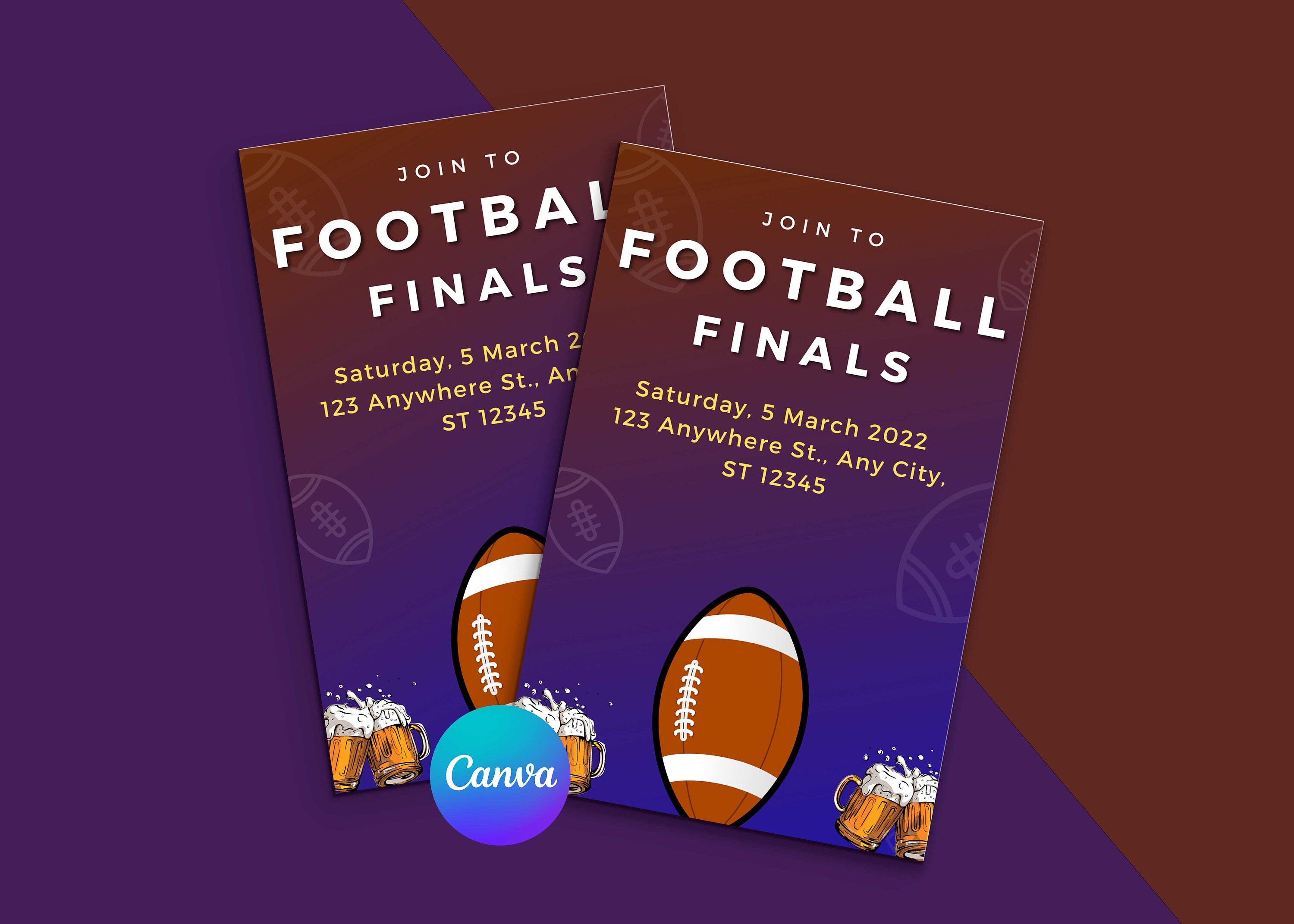 Editable NFL Invitation Printable NFL Invitation NFL - Etsy