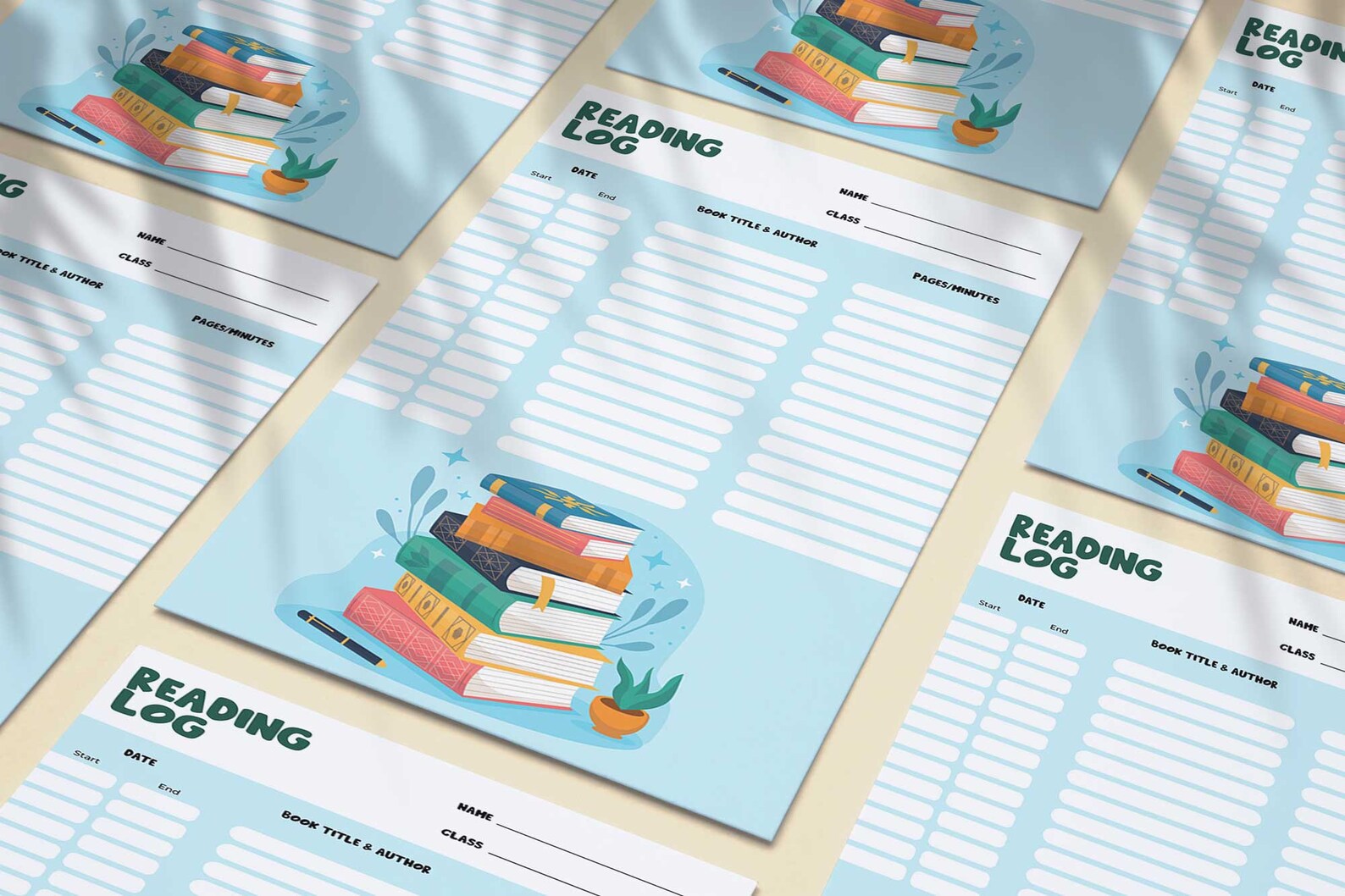 Printable Kids Reading Log Bookmark | Digital Reading Progress Sheet ...