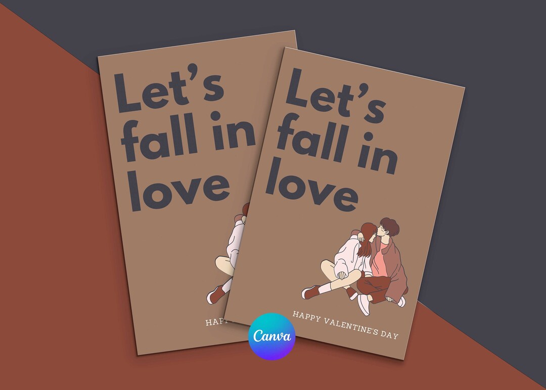 Editable Valentine's Day Card, Printable Valentine's Day Card, Canva ...