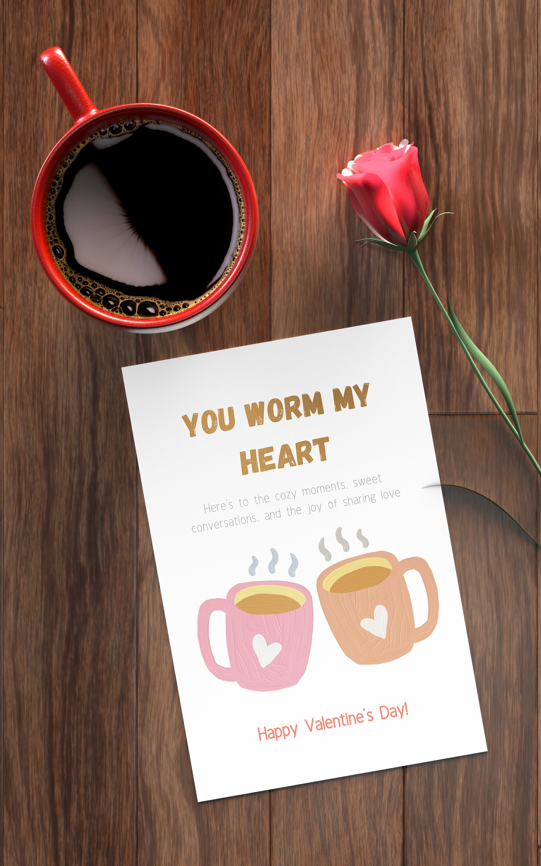 Editable Valentine's Day Card, Printable Valentine's Day Card, Canva ...