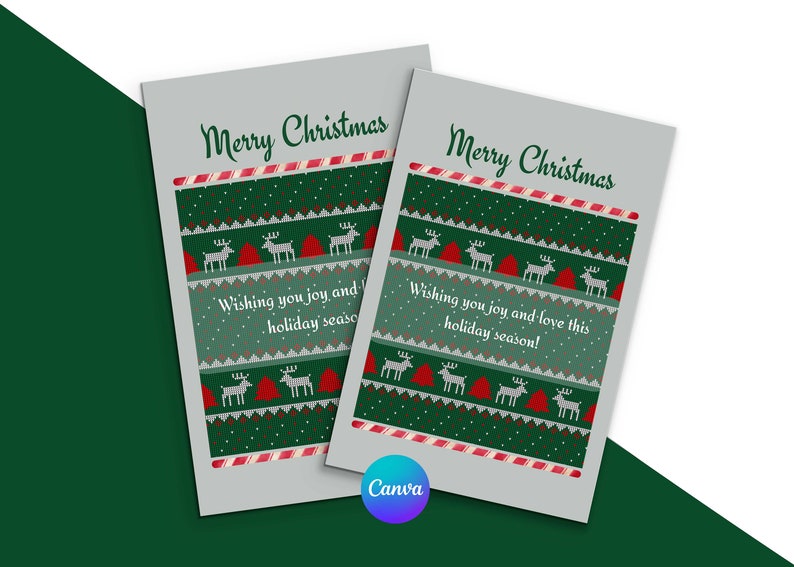Editable Christmas Card, Printable Christmas Card, Canva Christmas Card ...
