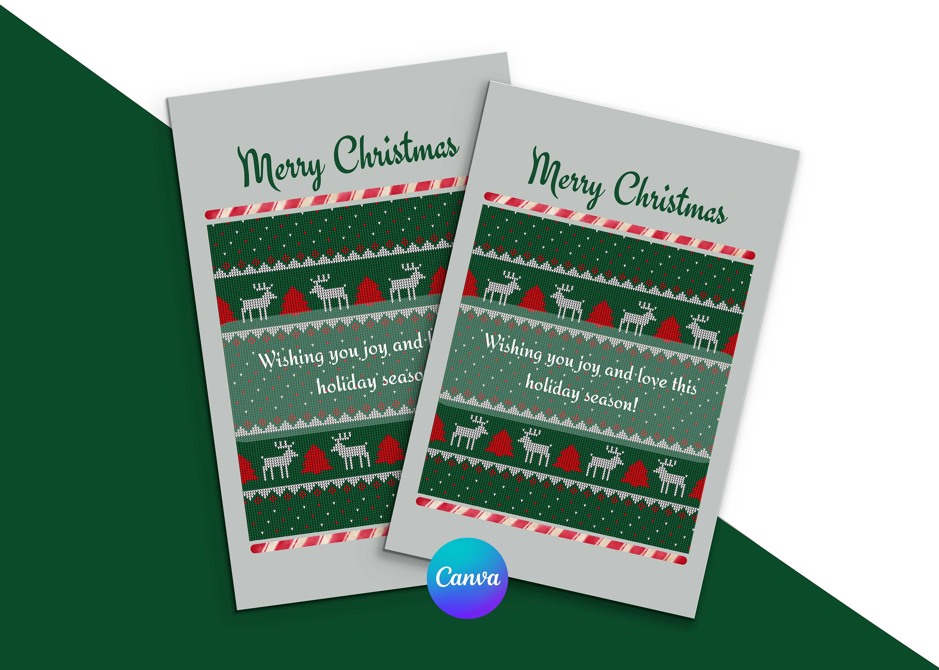 Editable Christmas Card, Printable Christmas Card, Canva Christmas Card ...