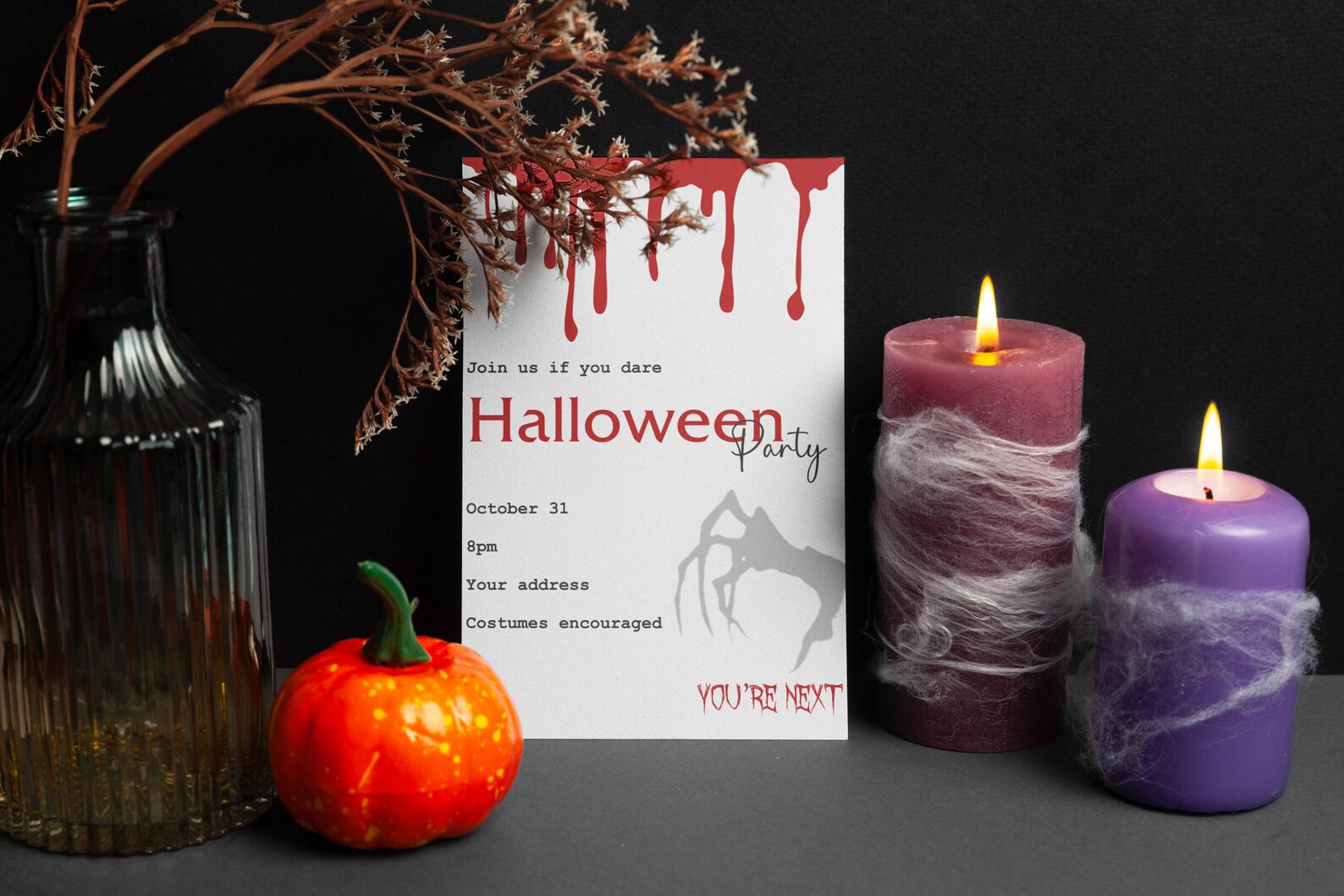 Editable Halloween Invitation Template | Customizable Halloween Party ...