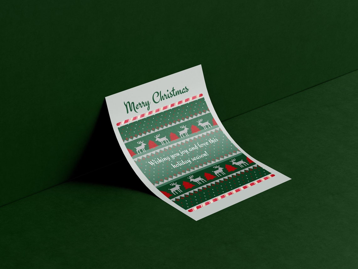 Editable Christmas Card, Printable Christmas Card, Canva Christmas Card ...