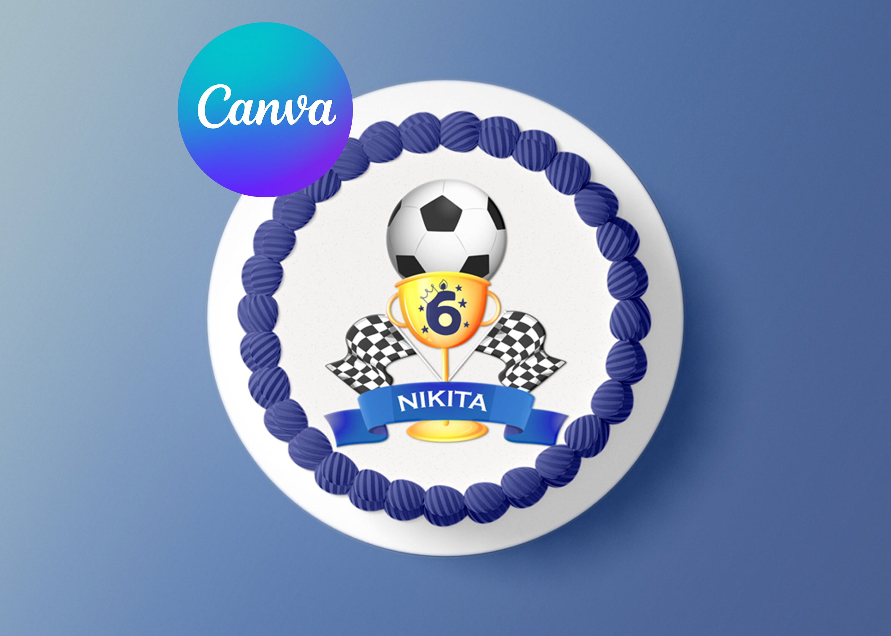 Editable Cake Photo, Canva Editable Cake Topper, Custom Digital Cake ...