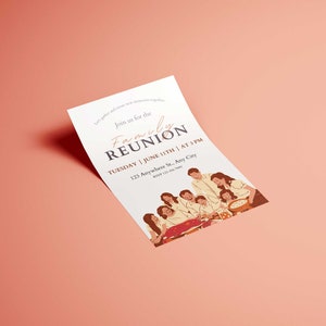 Family Reunion Invitation Template, Reunion Party Invitation, Editable ...