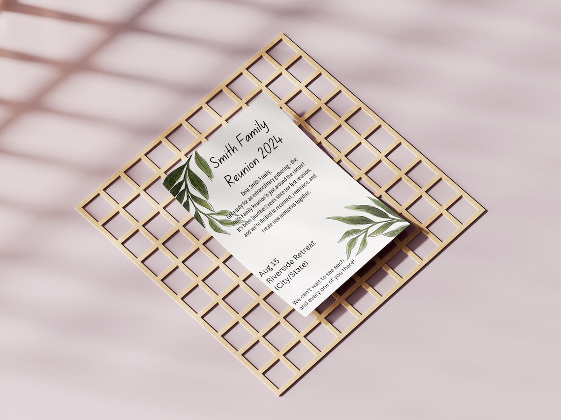 Family Reunion Invitation Template, Family Reunion Party Invitation ...