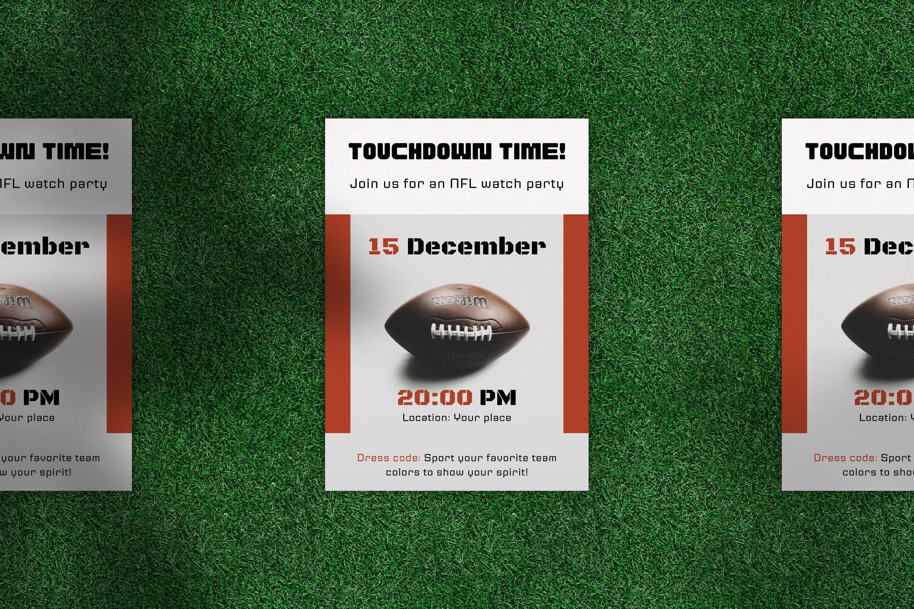 Editable NFL Football Party Invitation | Printable Customizable Game ...