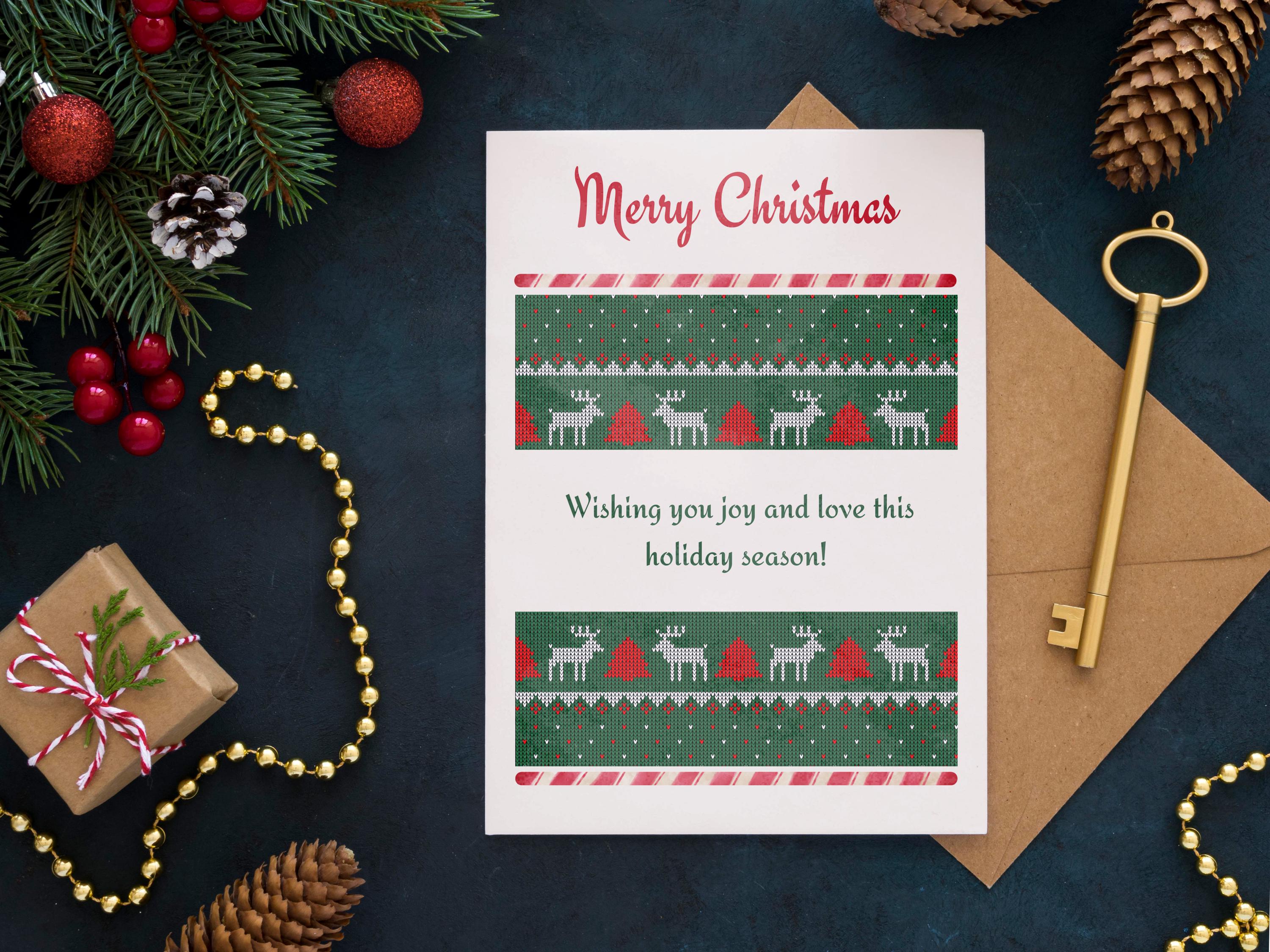 Editable Christmas Card, Printable Christmas Card, Canva Christmas Card ...