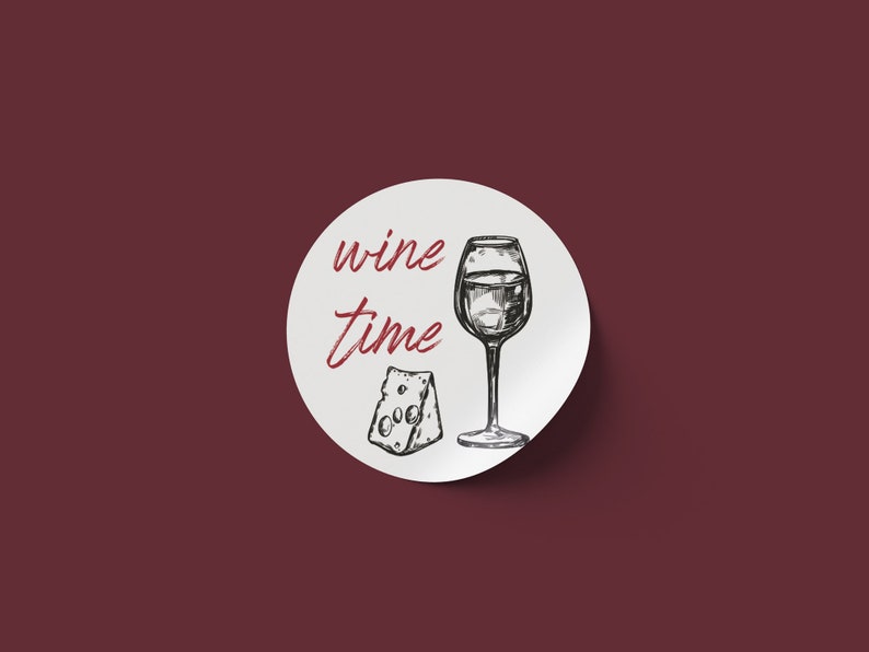 Wine Stickers Digital Pack | Printable Sticky Notes | Wine-themed ...