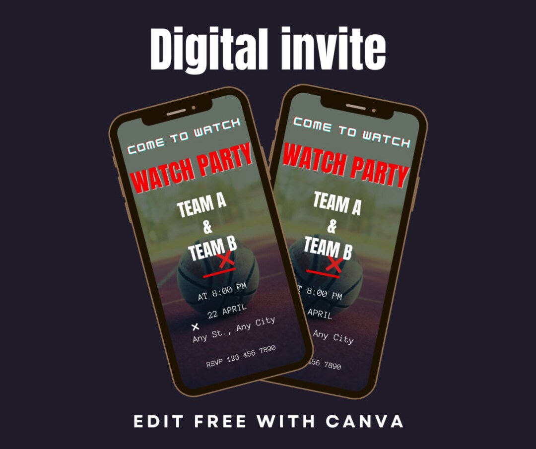 Watch Party Invitation, Party Invitation, Watch Party Animated ...