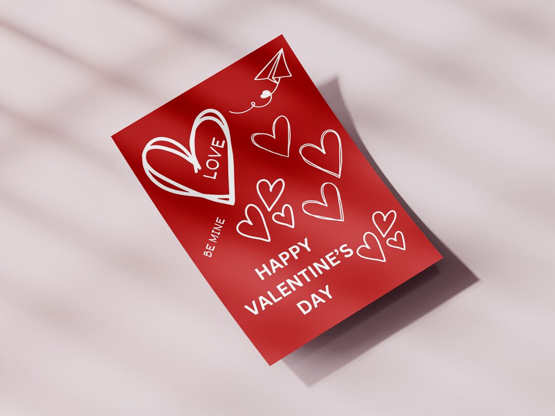 Editable Valentine's Day Card, Printable Valentine's Day Card ...
